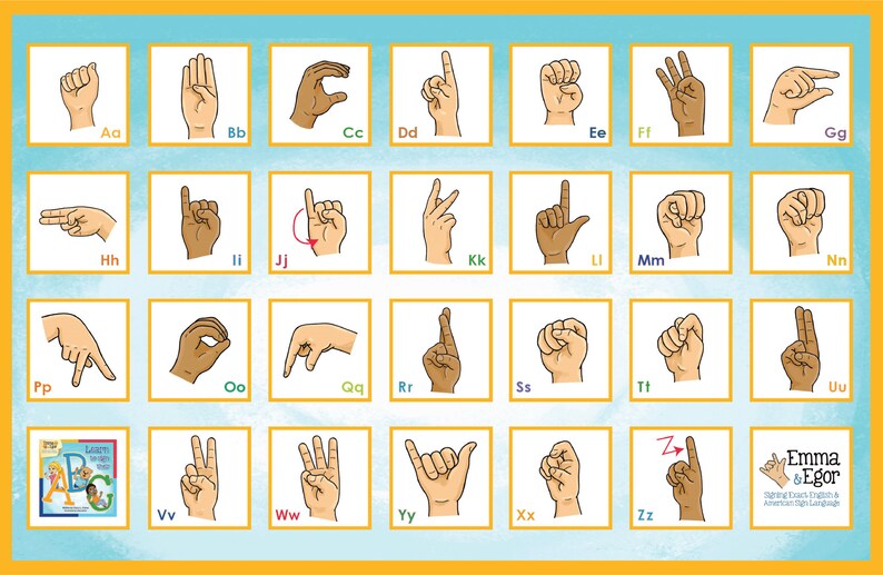 Sign Language Placemats 11x17-double-sided-wipe - Etsy