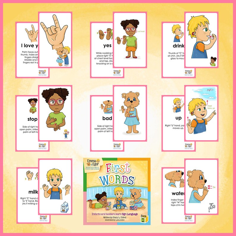 ABC Sign Language Book Learn Sign With Emma and Egor - Etsy