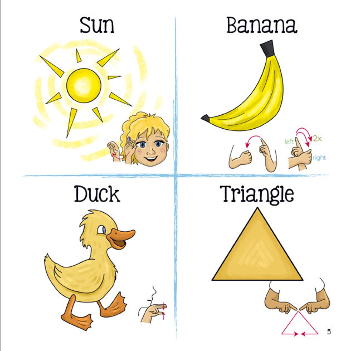 Learn Sign Language Shapes and Colors Book Children's Sign Language - Etsy