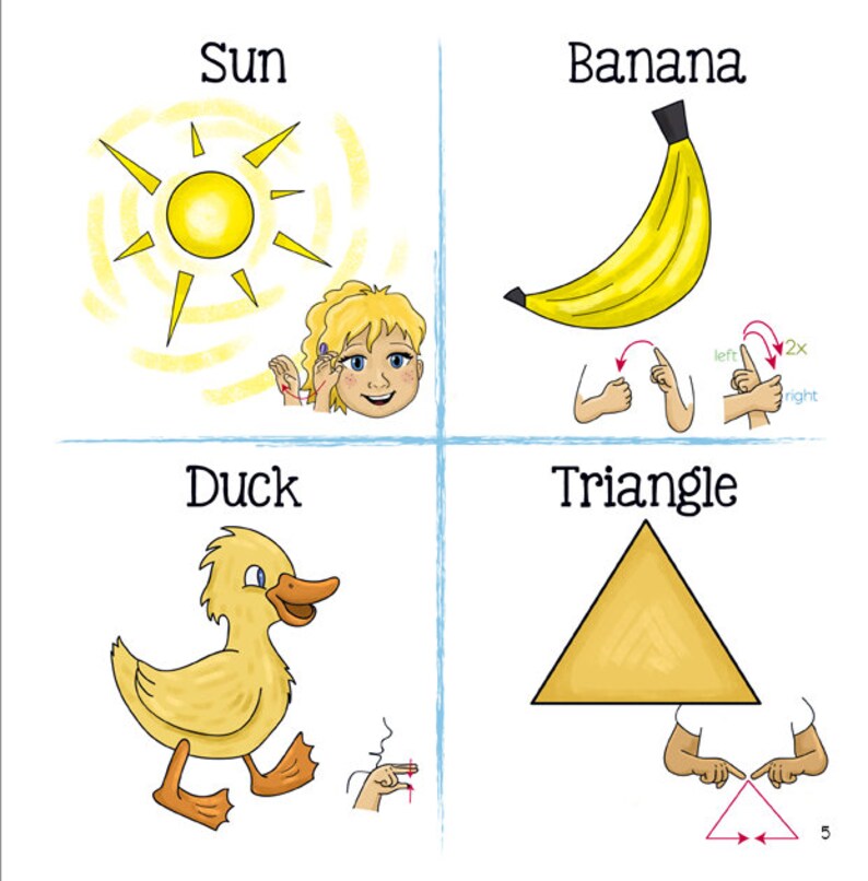 Learn Sign Language Shapes and Colors Book Children's - Etsy