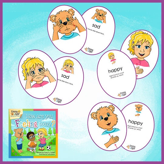 Feelings 24 Reusable Sign Language Worksheets to Help Kids Understand ...