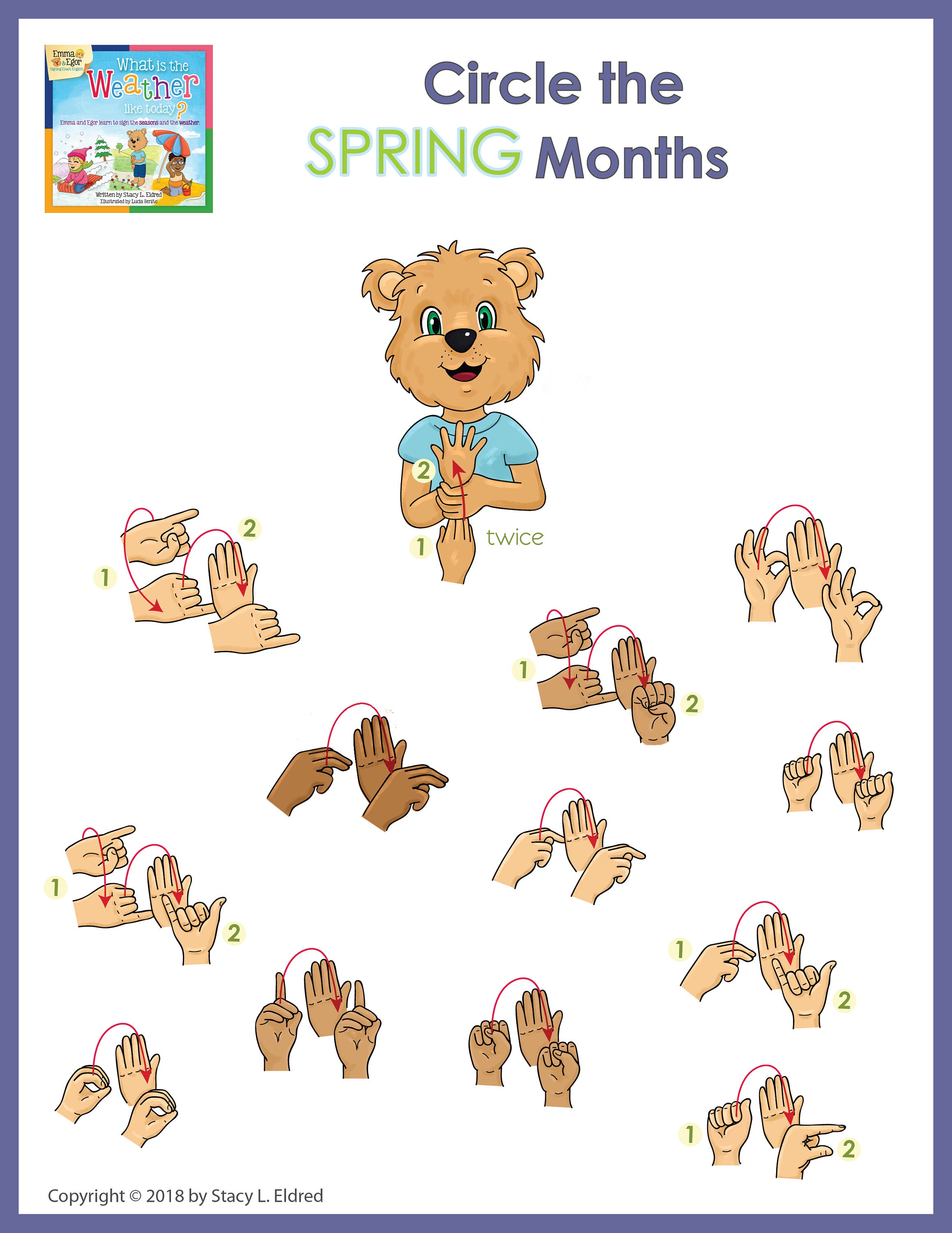 Weather and Seasons Matching Worksheets-12-reusable Sign Language ...