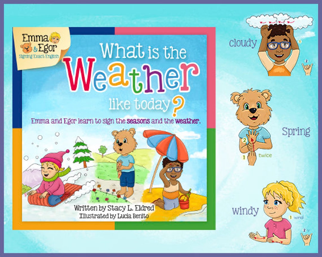 Learn Sign Language-weather/days Book - Etsy