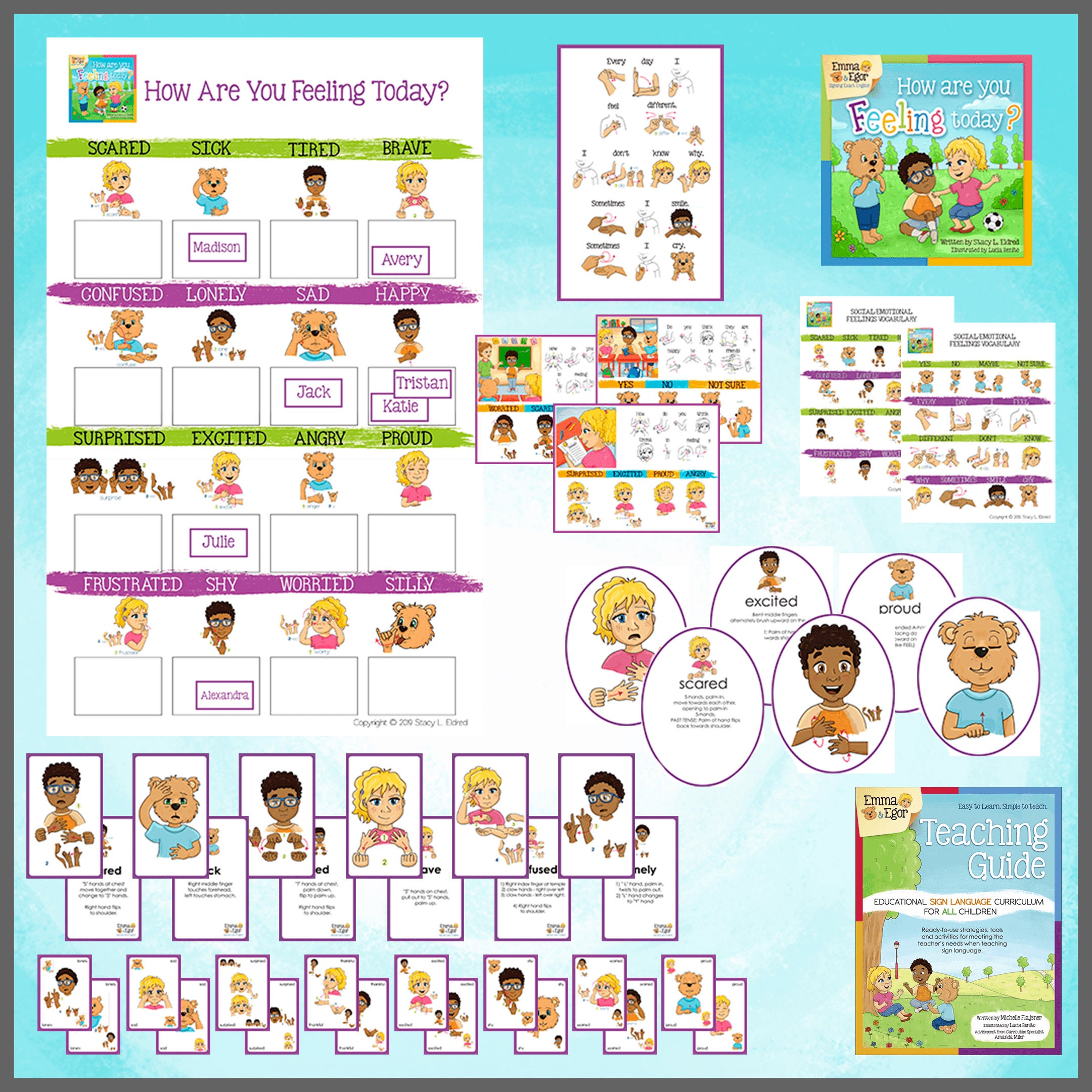 Feelings 24 Reusable Sign Language Worksheets to Help Kids Understand ...
