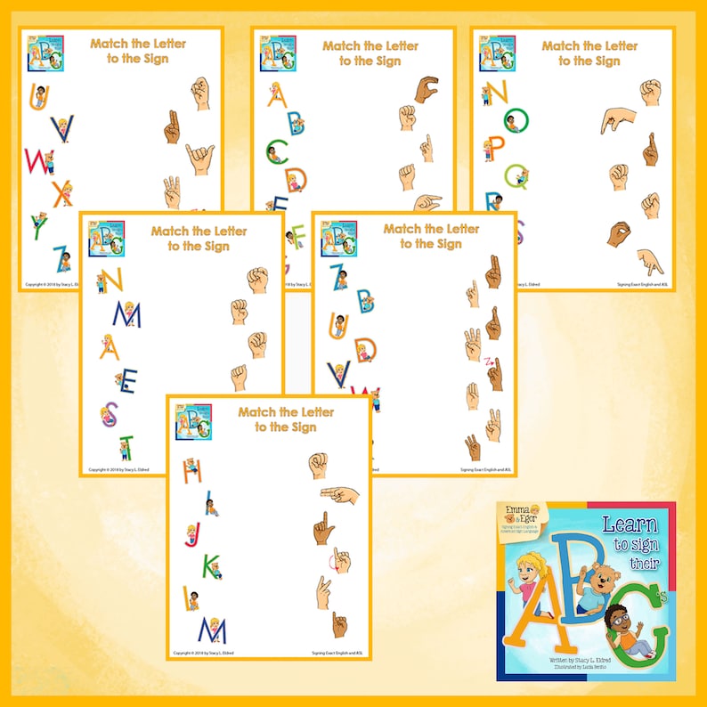 ABC Sign Language Book Learn Sign With Emma and Egor - Etsy