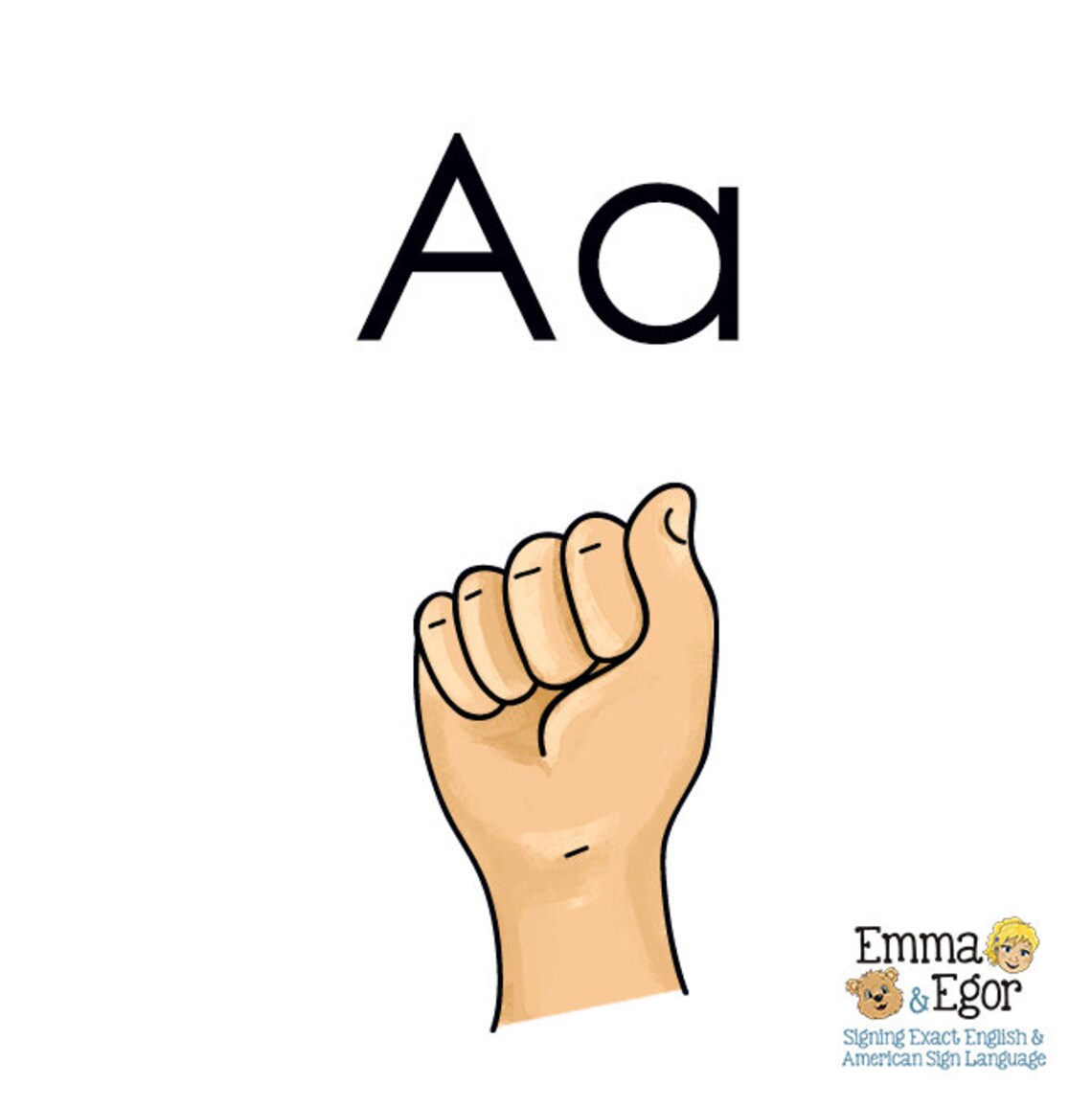 ABC Sign Language Book Learn Sign With Emma and Egor - Etsy