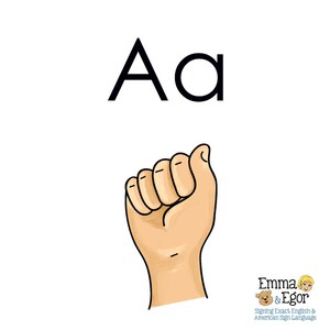 ABC Sign Language Book Learn Sign With Emma and Egor - Etsy