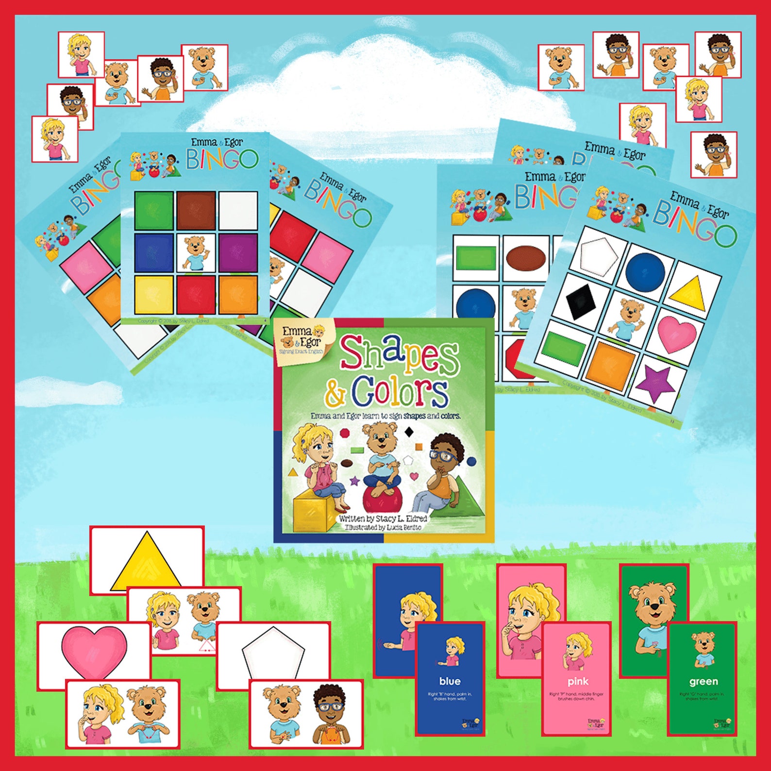 Learn Sign Language Shapes and Colors Book Children's Sign Language - Etsy