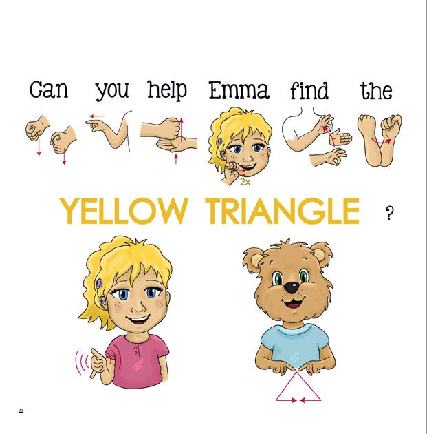 Learn Sign Language Shapes and Colors Book Children's Sign Language - Etsy