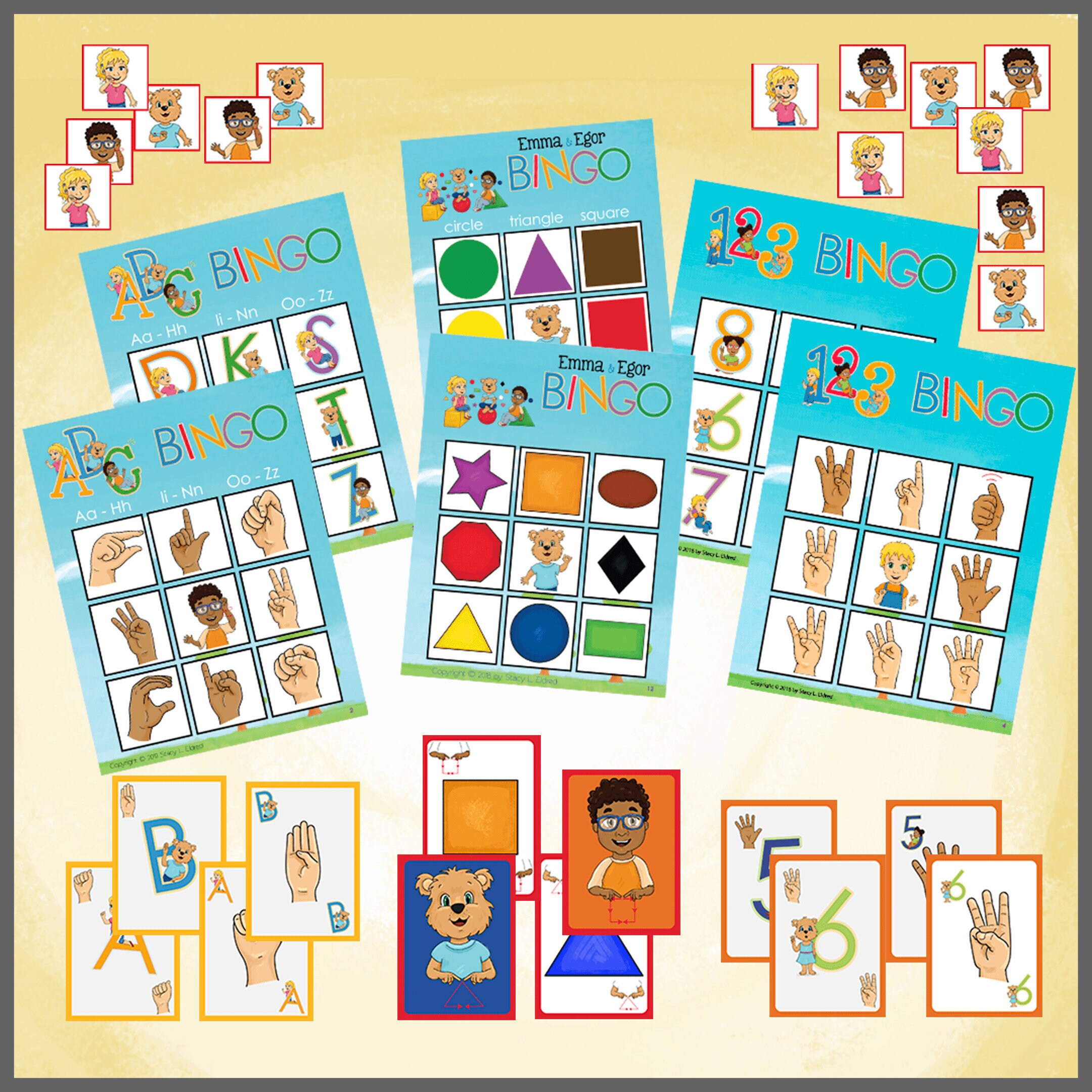 BINGO Formen und Farben ZeichenSprache - Etsy.de