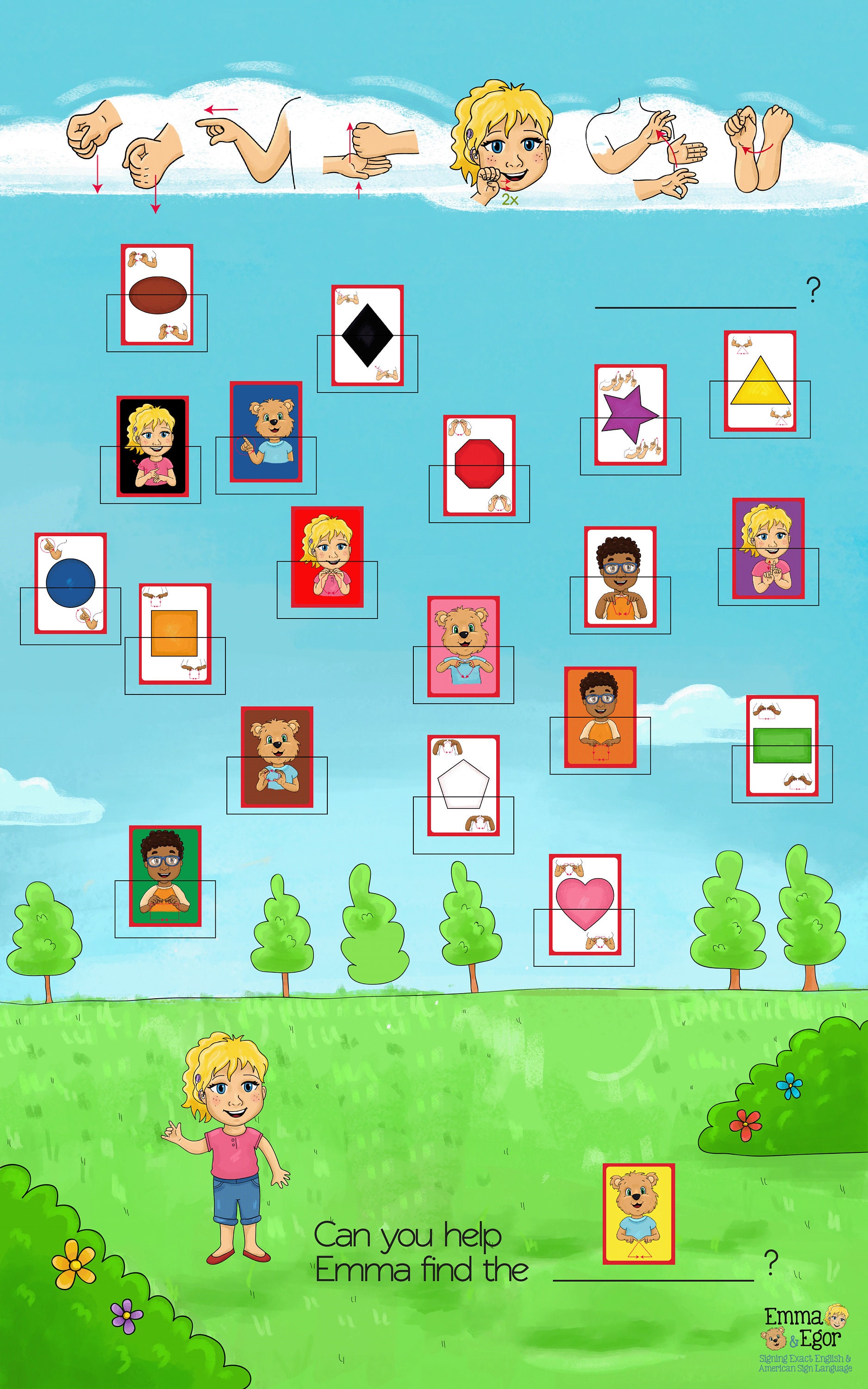 Learn Sign Language Shapes and Colors Book Children's Sign Language - Etsy