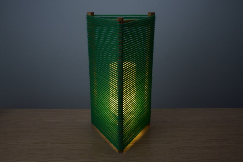 Triangle Wooden Lamp Wrapped With Yarn MEDIUM - Etsy