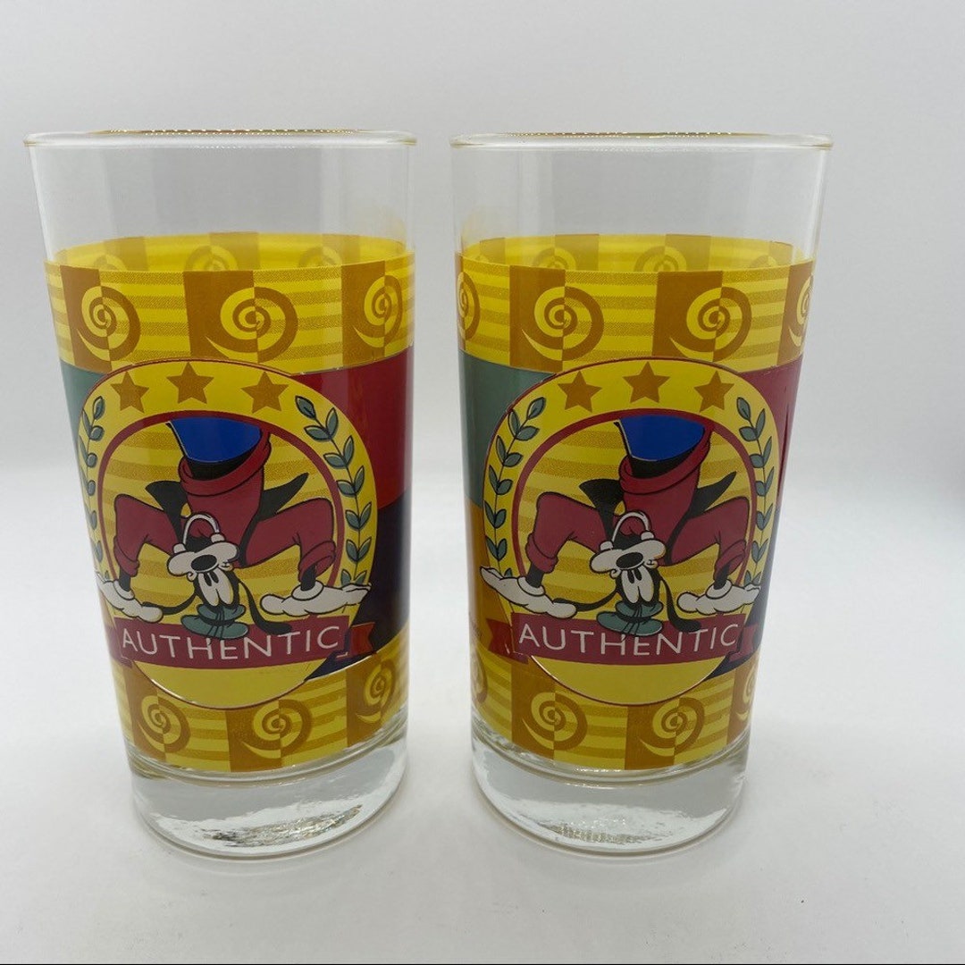 Set of 2 Authentic Disney Goofy Drinking Glasses - Etsy
