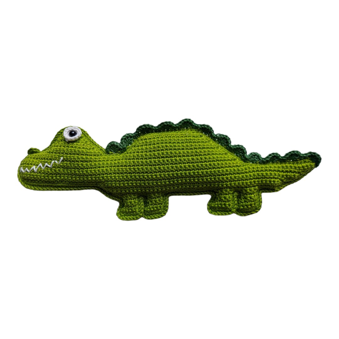 Flat Cuddly Crocodile With Rattle - Etsy