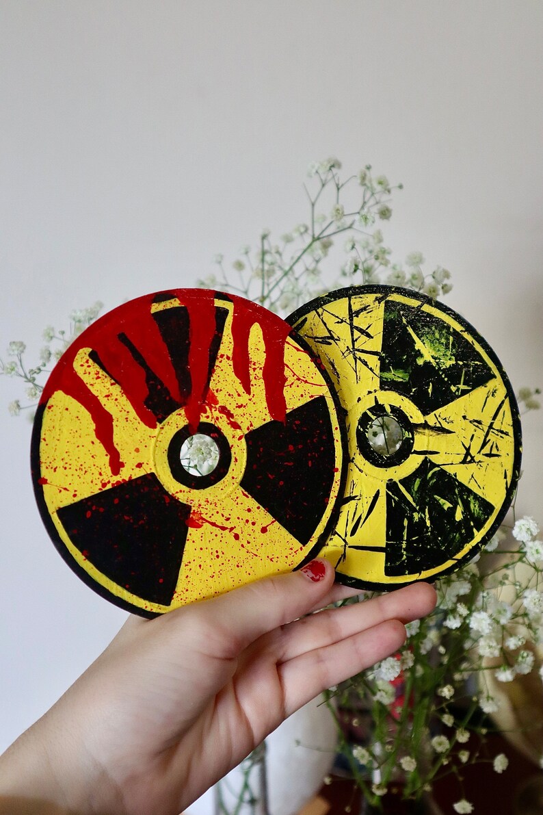 Painted Radiation Symbol CD: One-of-a-kind Art - Etsy