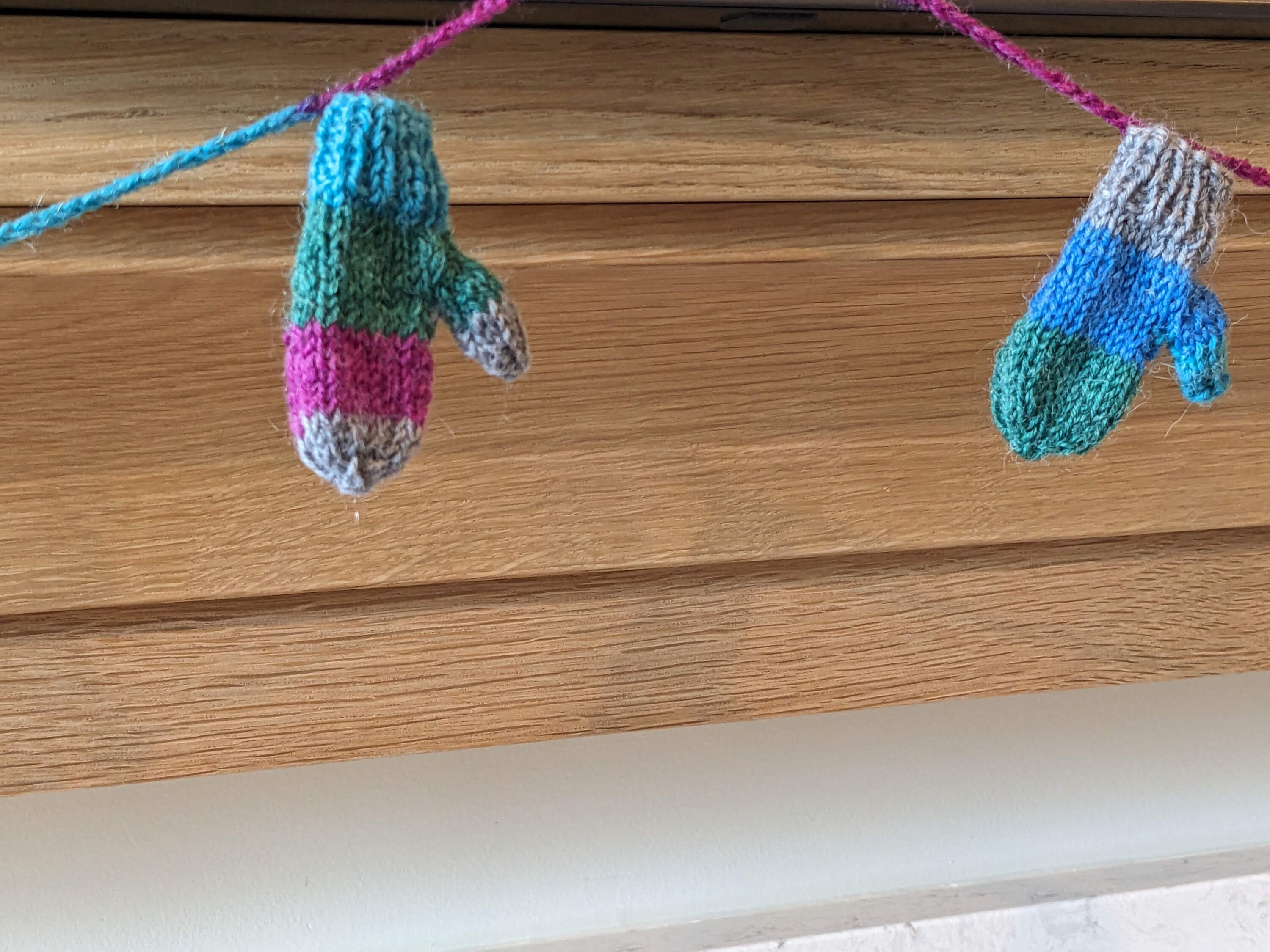 Northern Lights Mitten Garland - Etsy