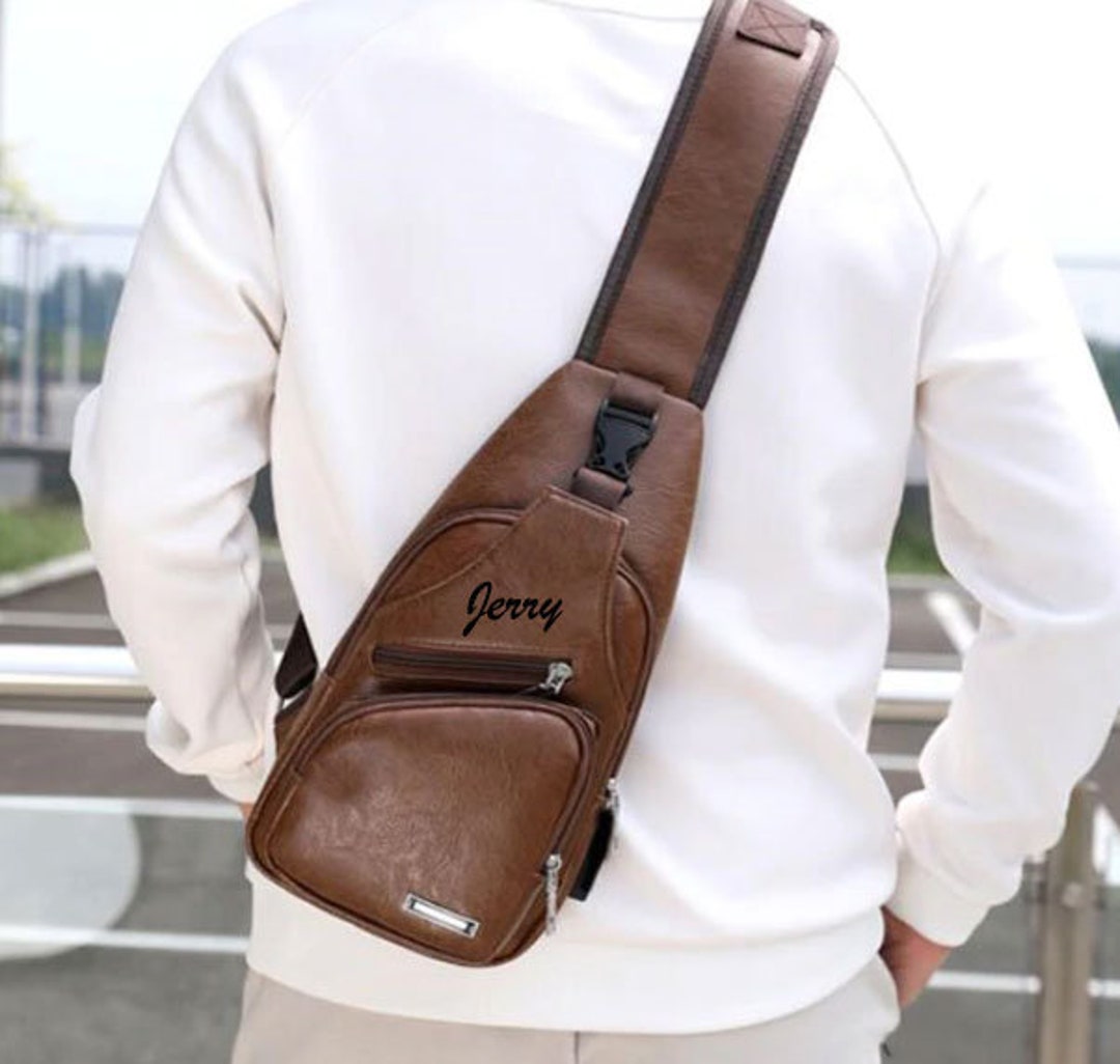 Personalized Male Shoulder Bag Men Chest Bag Sling Shoulder - Etsy