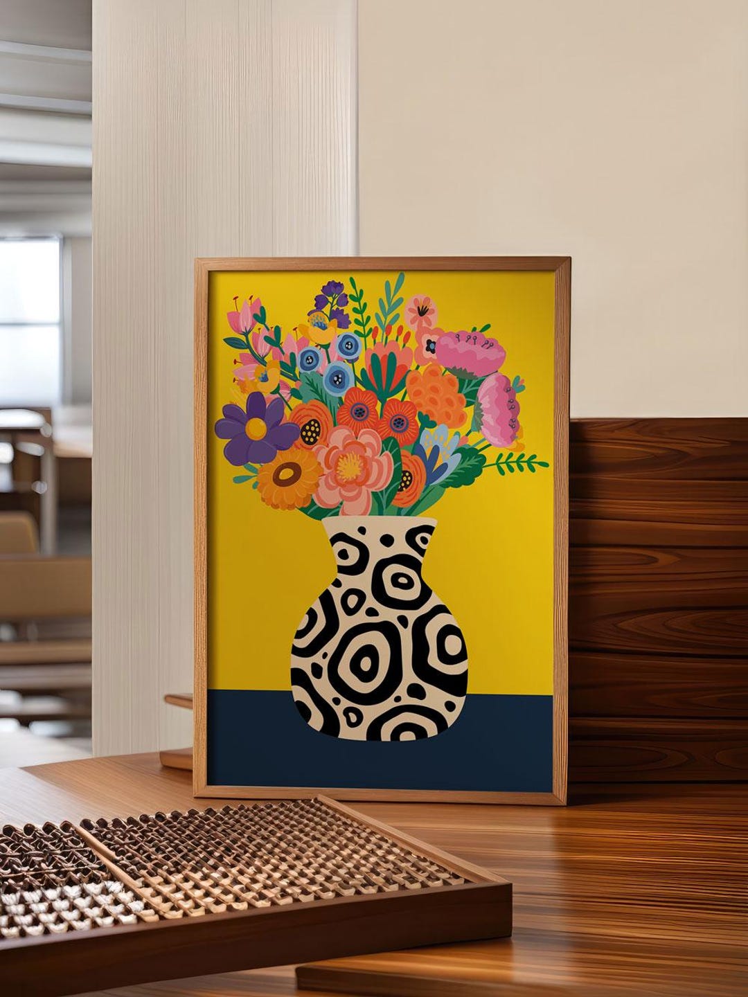 Flower Vase Poster, Aesthetic Botanical, Boho Flower Jar Gallery ...