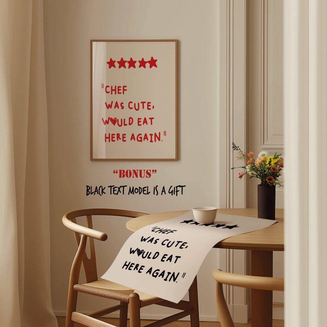 Chef Was Cute Would Eat Here Again Wall Art, Chef Was Cute Poster, Cute ...