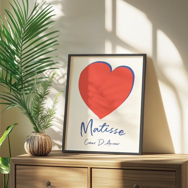 Red Heart Henri Matisse Print, Coeur D'amour Print, Exhibition Print ...