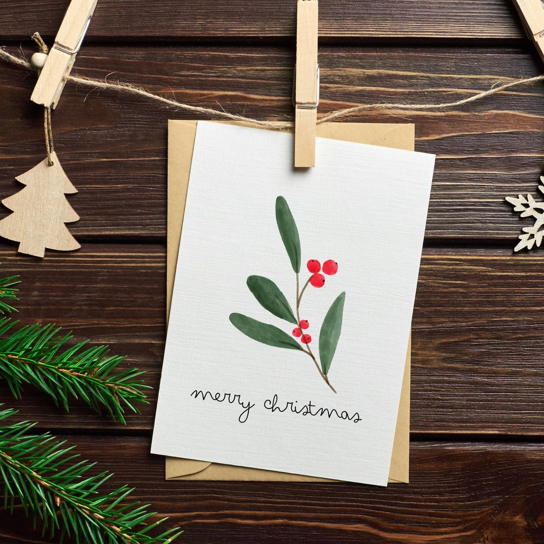 Printable Christmas Cards - Collection of 20 Pre-formatted Designs ...