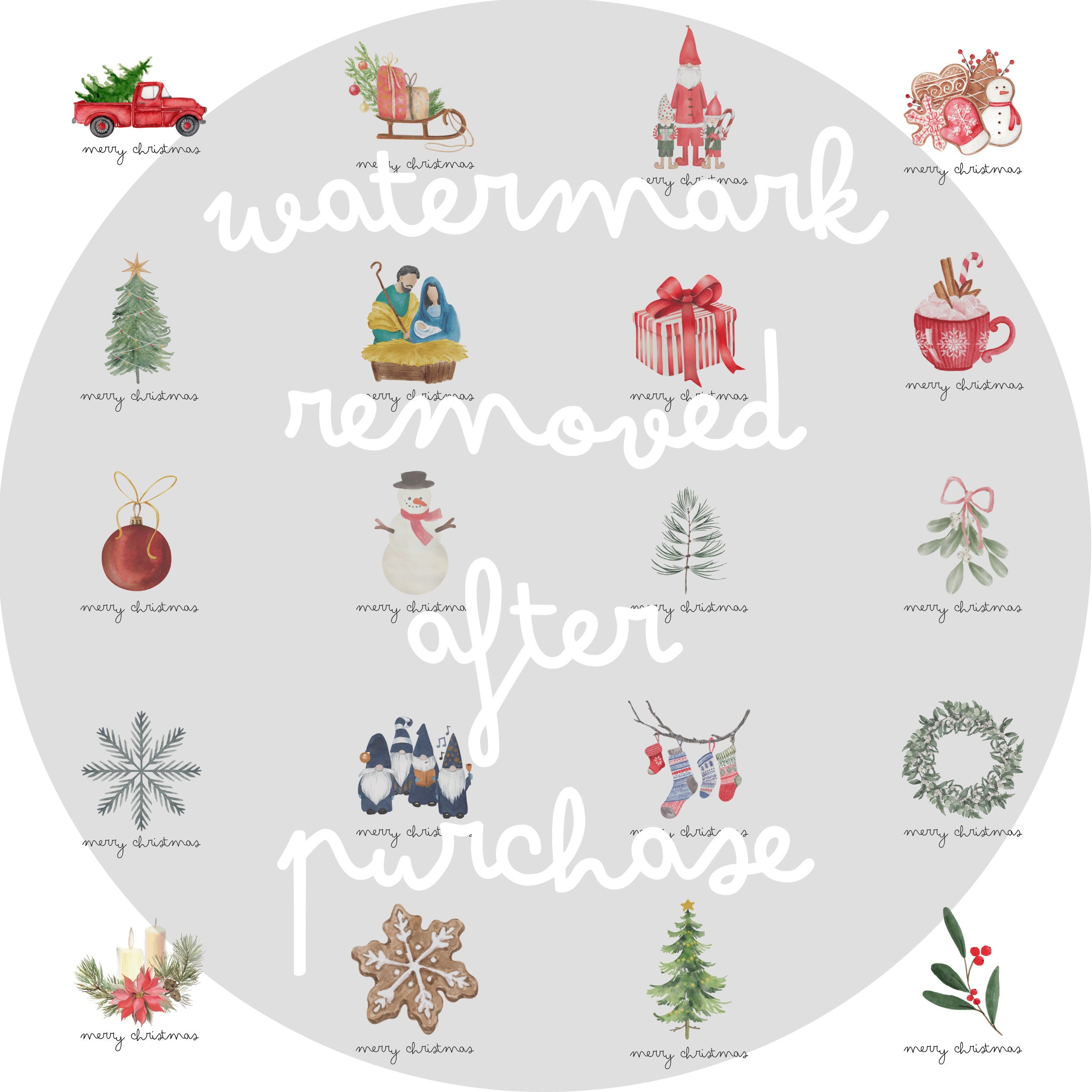 Printable Christmas Cards Collection of 20 Pre-formatted Designs Ready ...