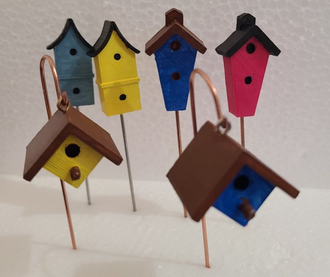 Fairy Garden Bird House Pick - Etsy