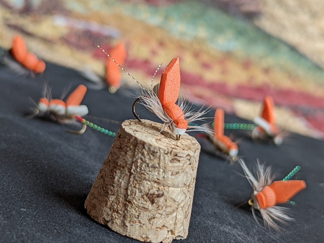 Fly Fishing Flies - the Creepy Crawler - Dry Flies (3pack) - Etsy