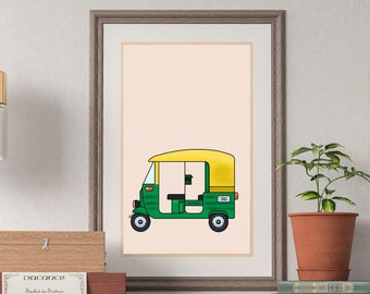 Auto Rickshaw Print - Etsy