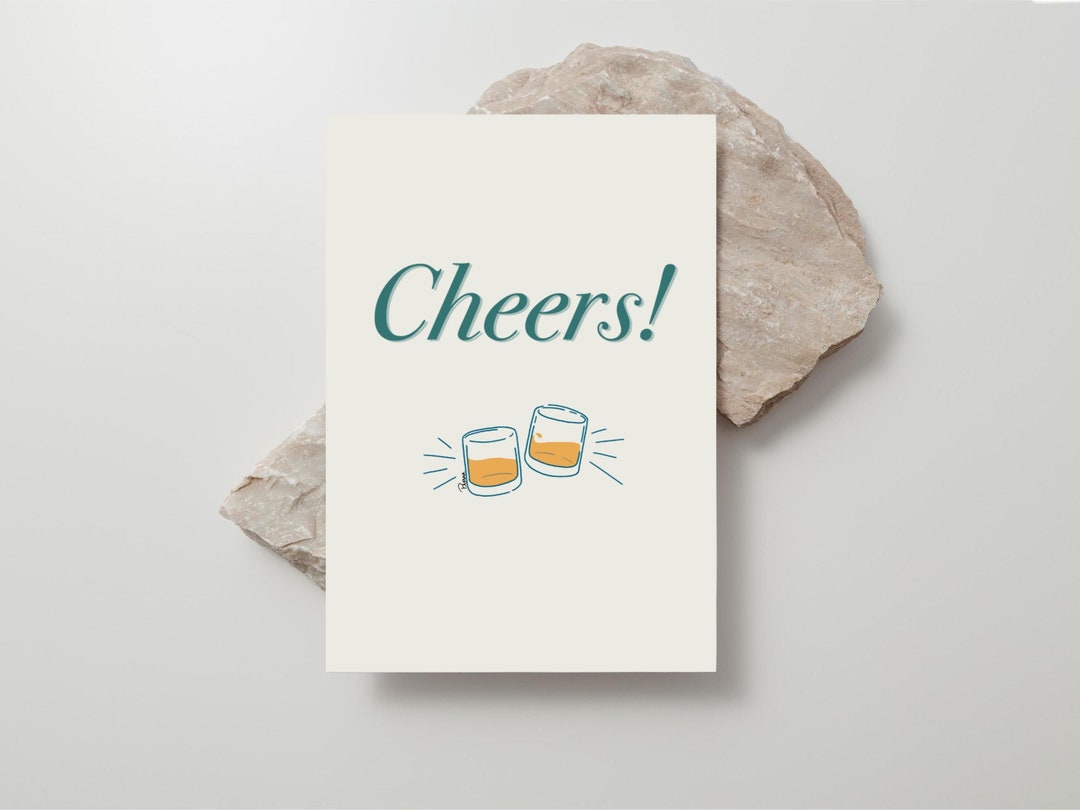 Cheers Printable Congratulations Card | Wedding, Graduation (digital ...
