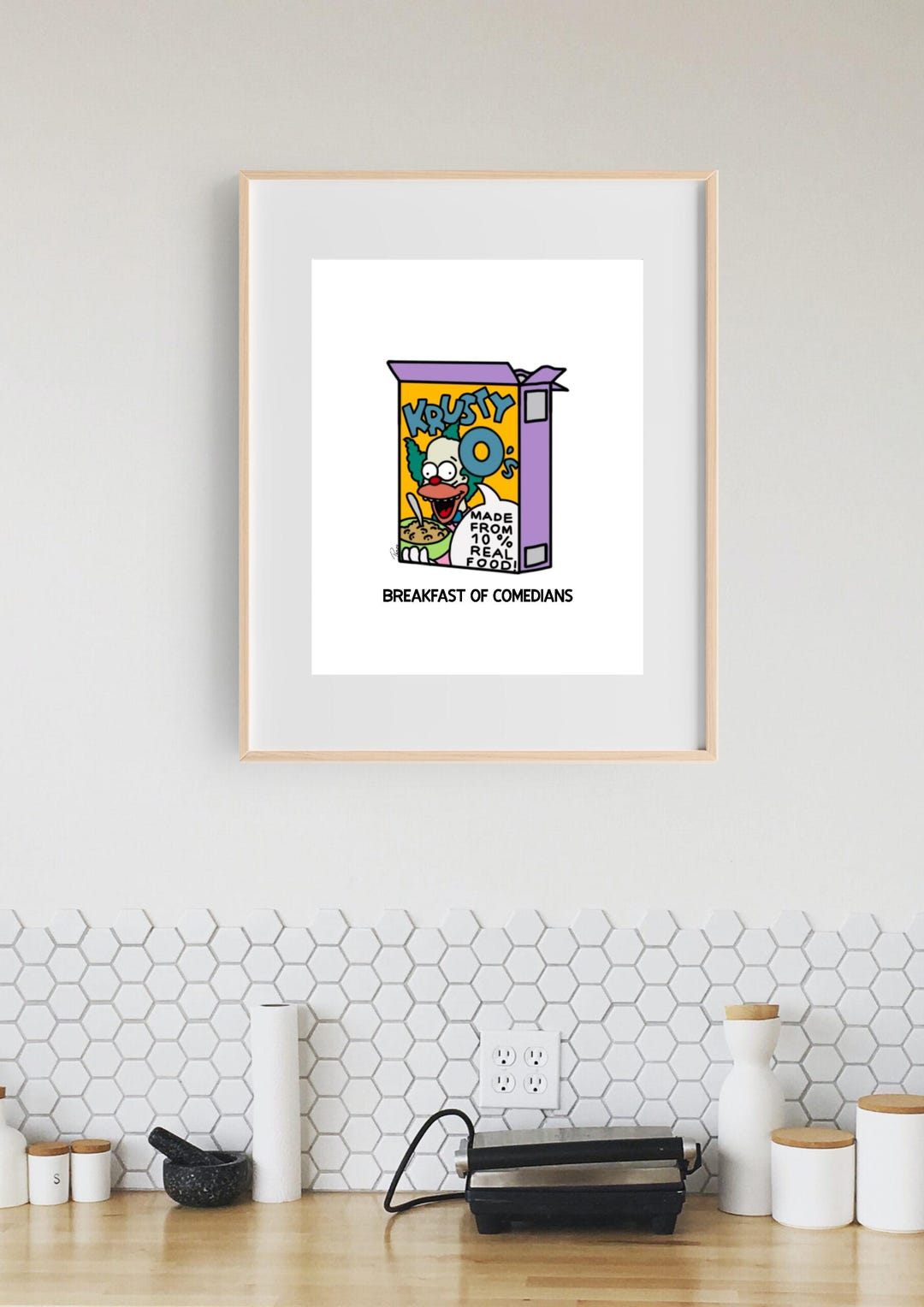 Krusty the Clown Cereal Print | Funny Simpsons Poster (digital Download ...
