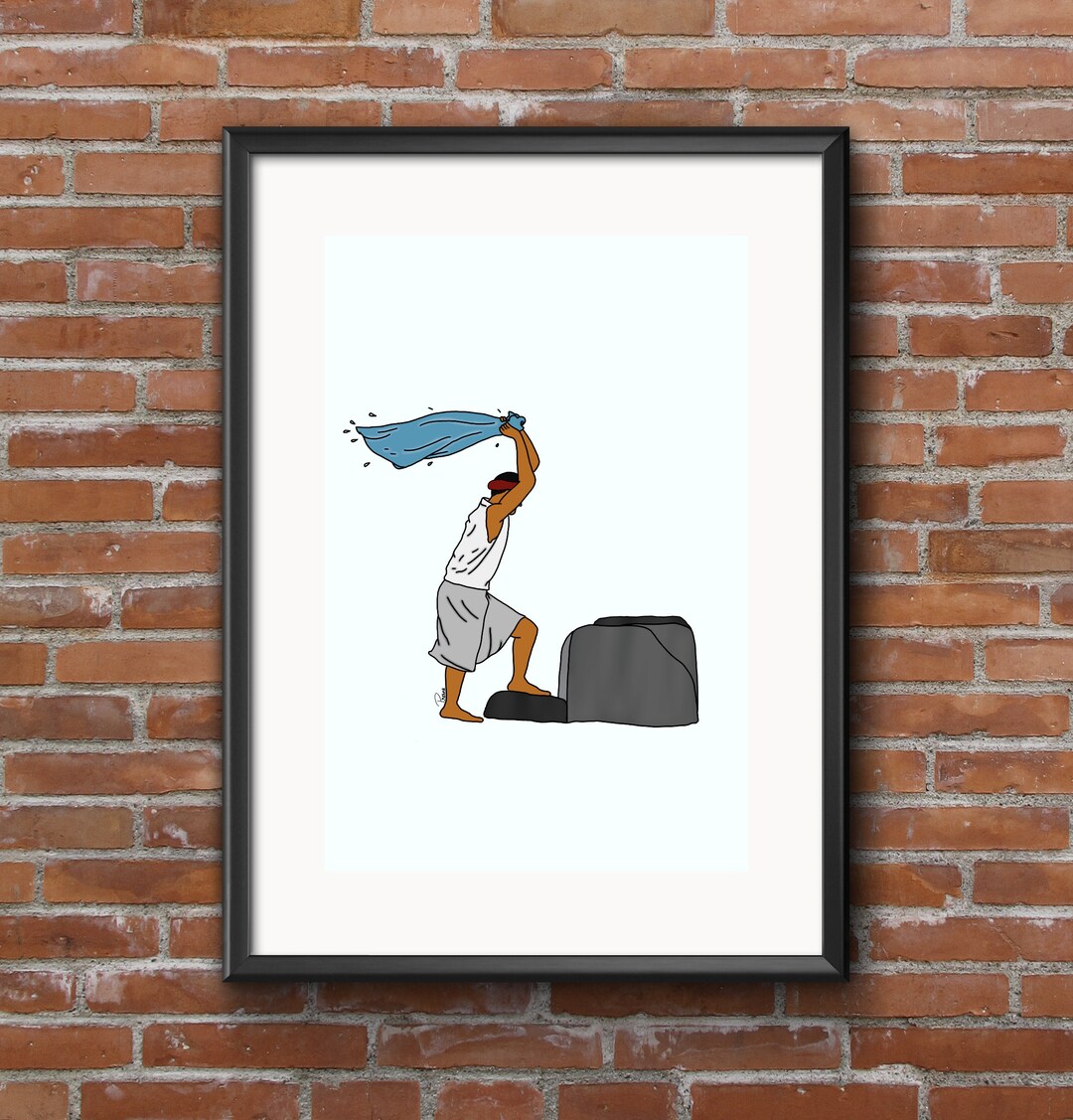 Indian Dhobi Wala Art Print: Mumbai Home Decor (digital Download) - Etsy
