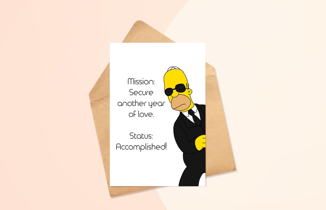 Homer Simpson Printable Greeting Card | Simpsons Happy Anniversary Card ...