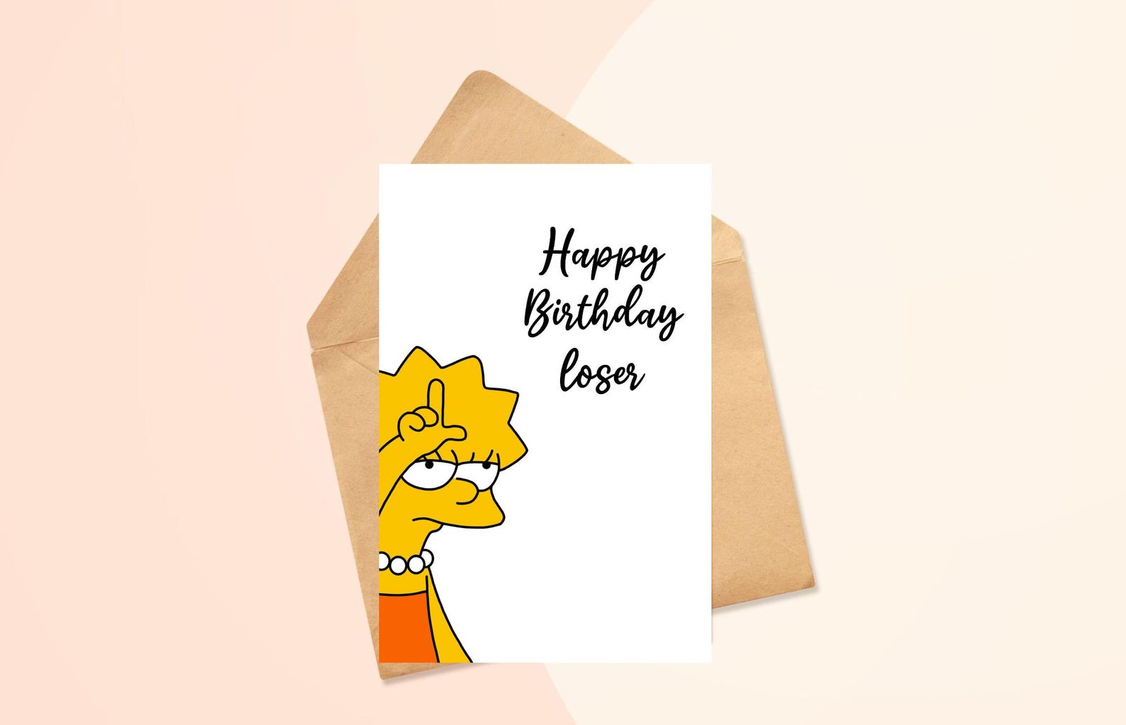 Lisa Simpson Birthday Card: Printable Simpsons TV Show Gift (digital ...