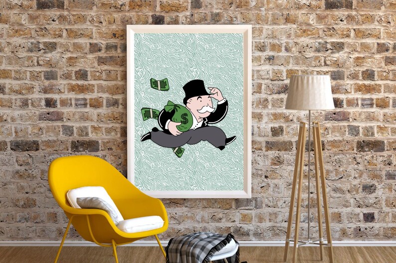 Monopoly Man Art Deco Print: Board Game Wall Art (digital Download) - Etsy