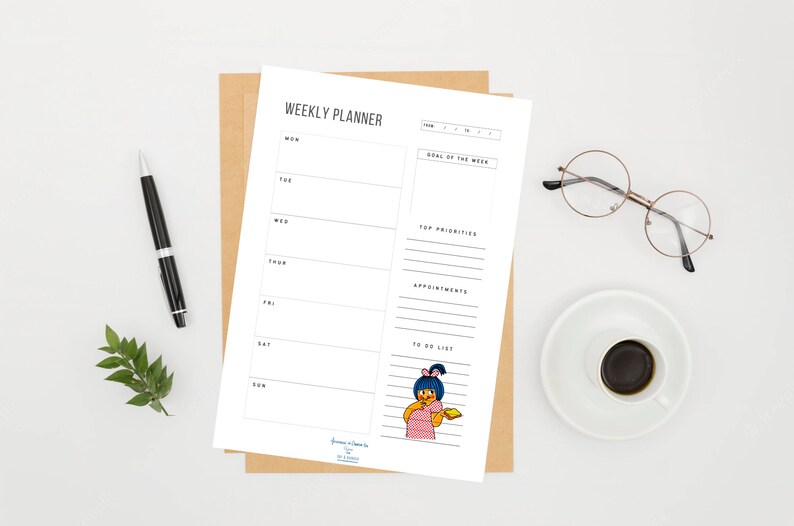 Indian Amul Butter Printable Weekly Planner Daily Planner - Etsy