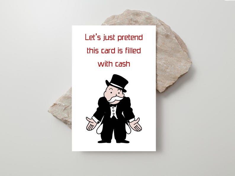 Monopoly Birthday Card: Funny Board Game Greeting Card (digital ...
