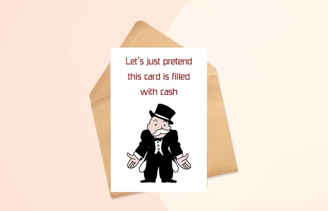 Monopoly Birthday Card: Funny Board Game Greeting Card (digital ...