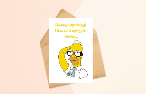 Happy Birthday Simpsons Card