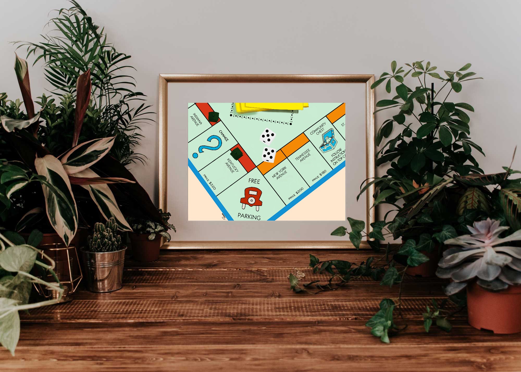 Board Game Printable Wall Art Monopoly Print Monopoly Art Dorm Art Play ...