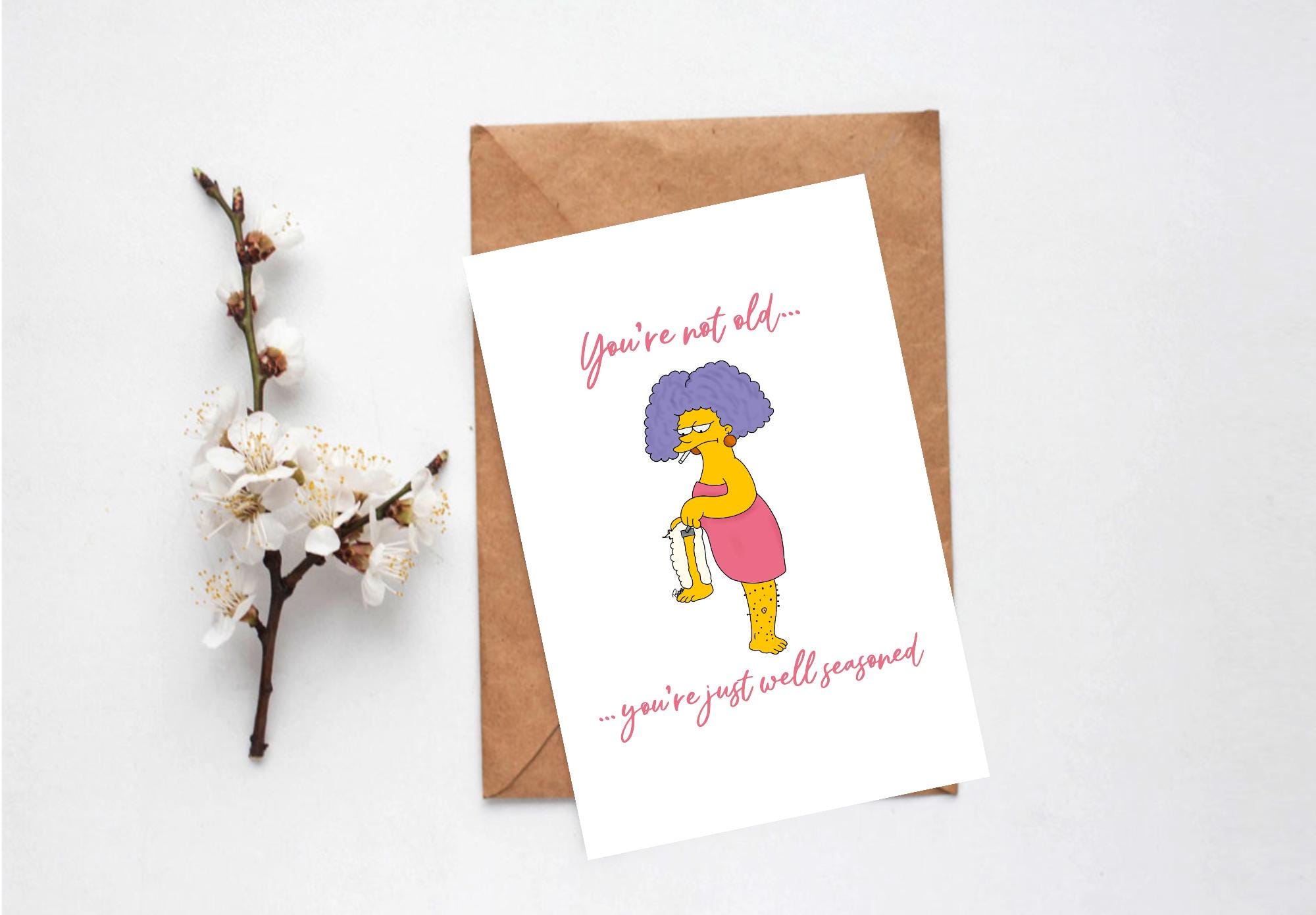 Funny Simpsons Birthday Card: Printable Greeting Card (digital Download ...