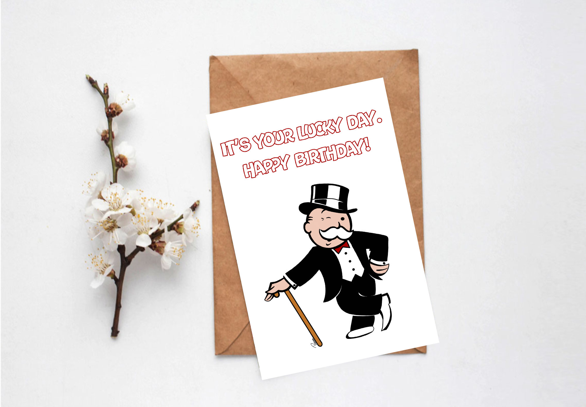 Monopoly Birthday Card: Funny Board Game Greeting (digital Download) - Etsy