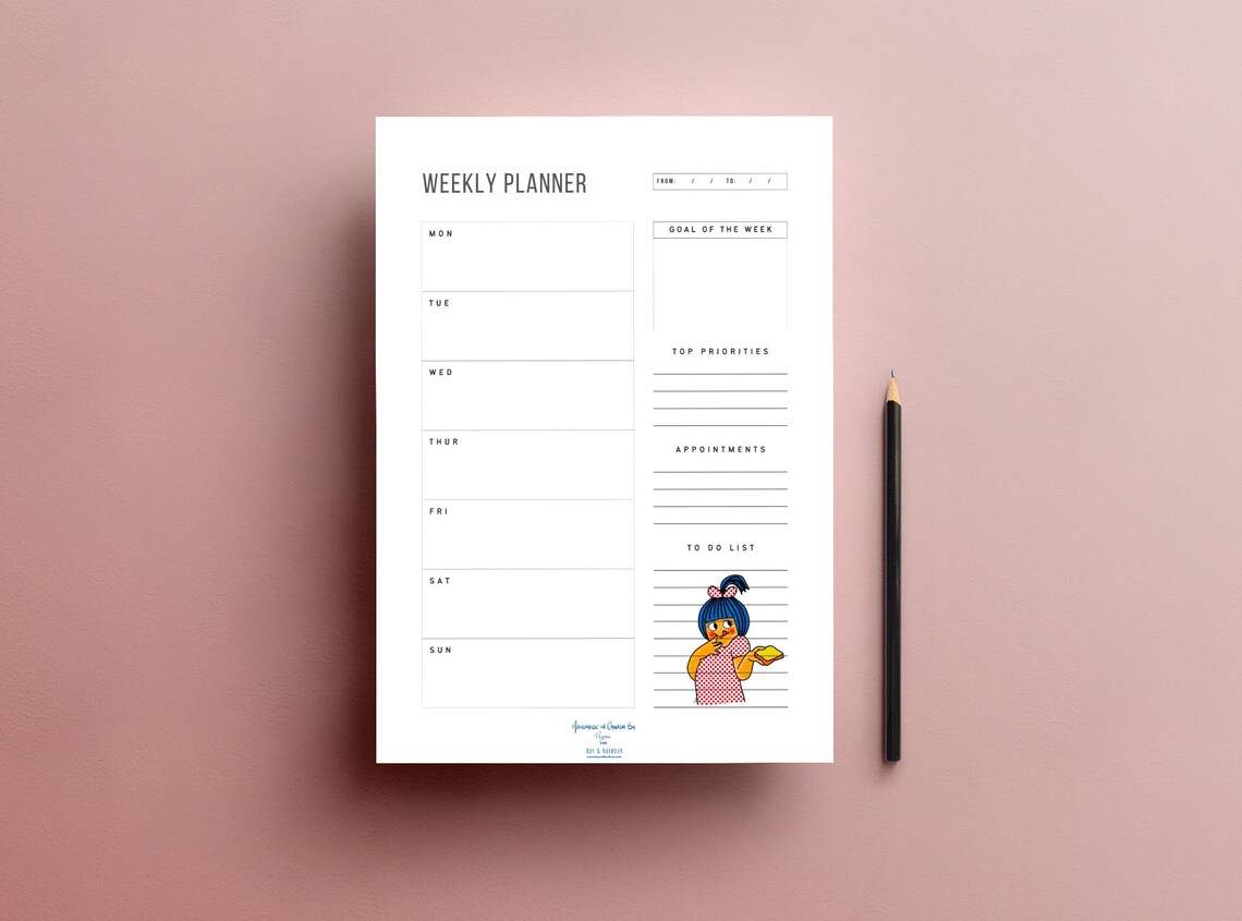 Indian Amul Butter Printable Weekly Planner Daily Planner - Etsy
