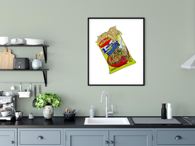 Indian Maggi Noodles Modern Printable Wall Art Desi Nostalgia Art Desi ...