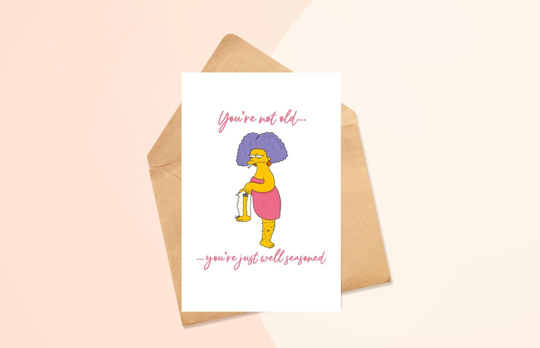 Funny Simpsons Birthday Card: Printable Greeting Card (digital Download ...