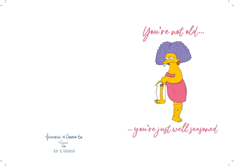Funny Simpsons Birthday Card: Printable Greeting Card (digital Download ...