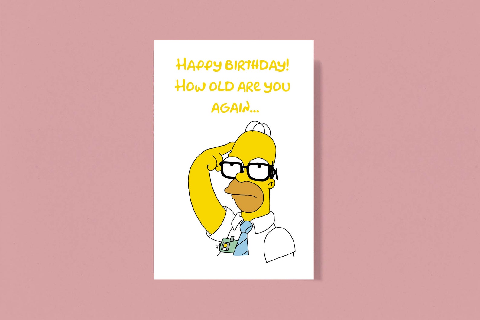 Homer Simpson Printable Greeting Card Simpsons Happy Birthday - Etsy Canada