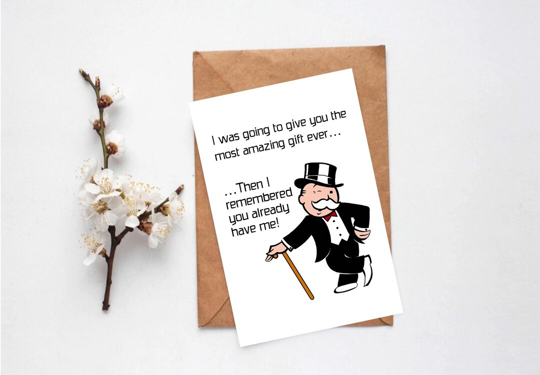 Monopoly Father's Day Printable Greeting Card | Funny Monopoly Father's ...