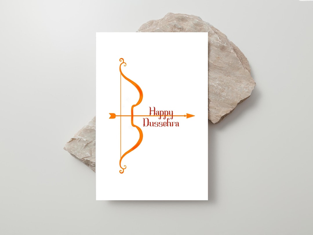 Happy Dussehra Printable Greeting Card | Indian Greeting Card | Hindu ...