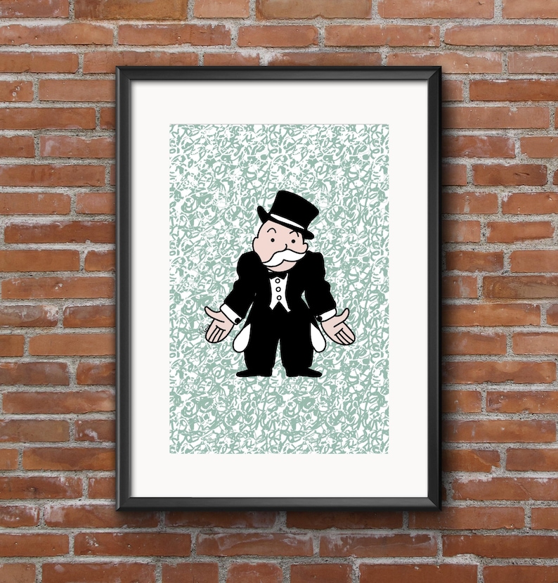 Monopoly Man Art Deco Print: Board Game Wall Art (digital Download) - Etsy